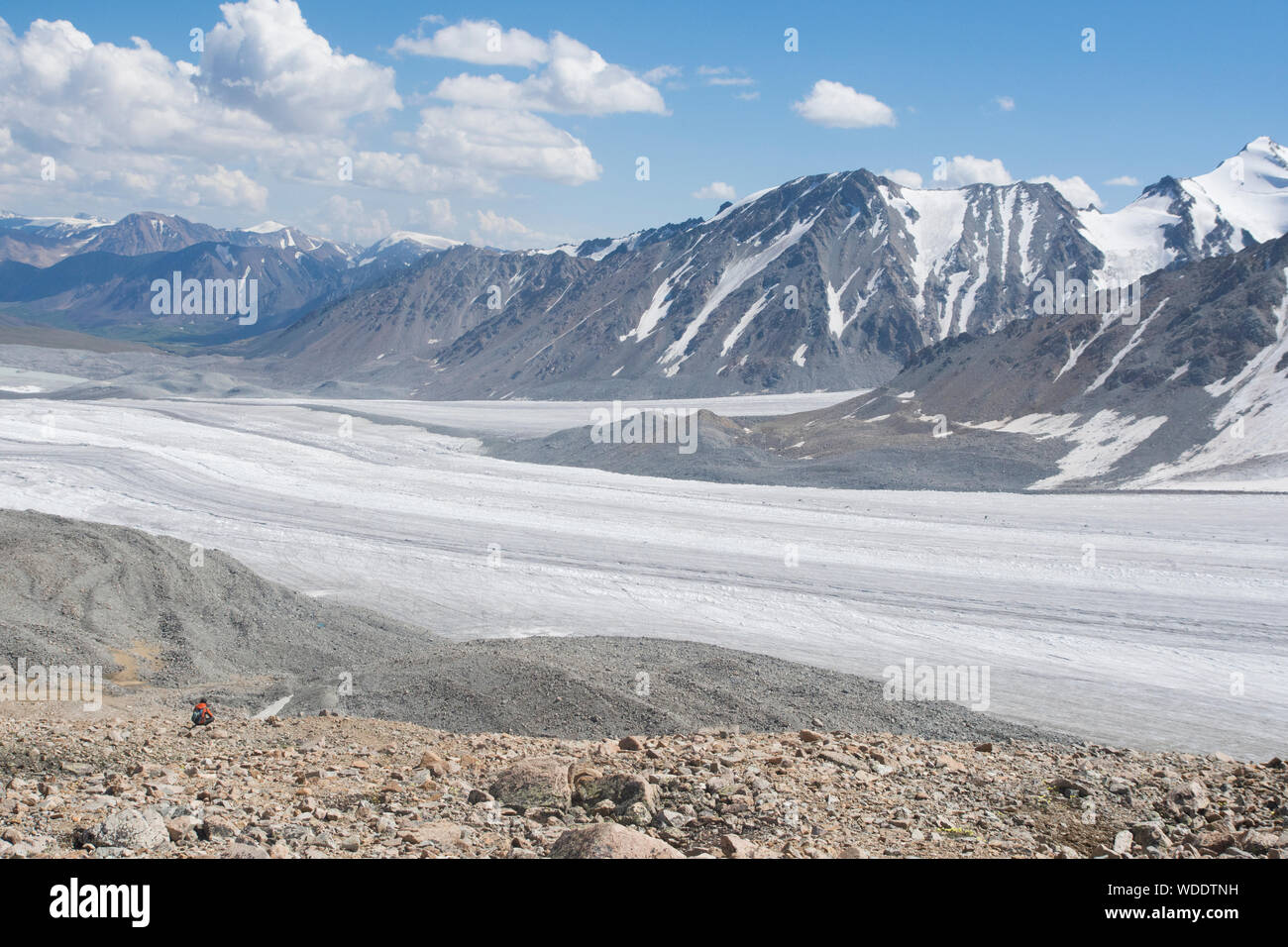 Potanin glacier in Altai Tavan Bogd National Park, Mongolia Stock Photo ...