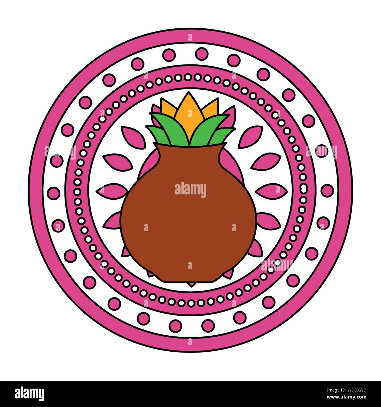 Clay pot of onam celebration design Stock Vector Image & Art - Alamy