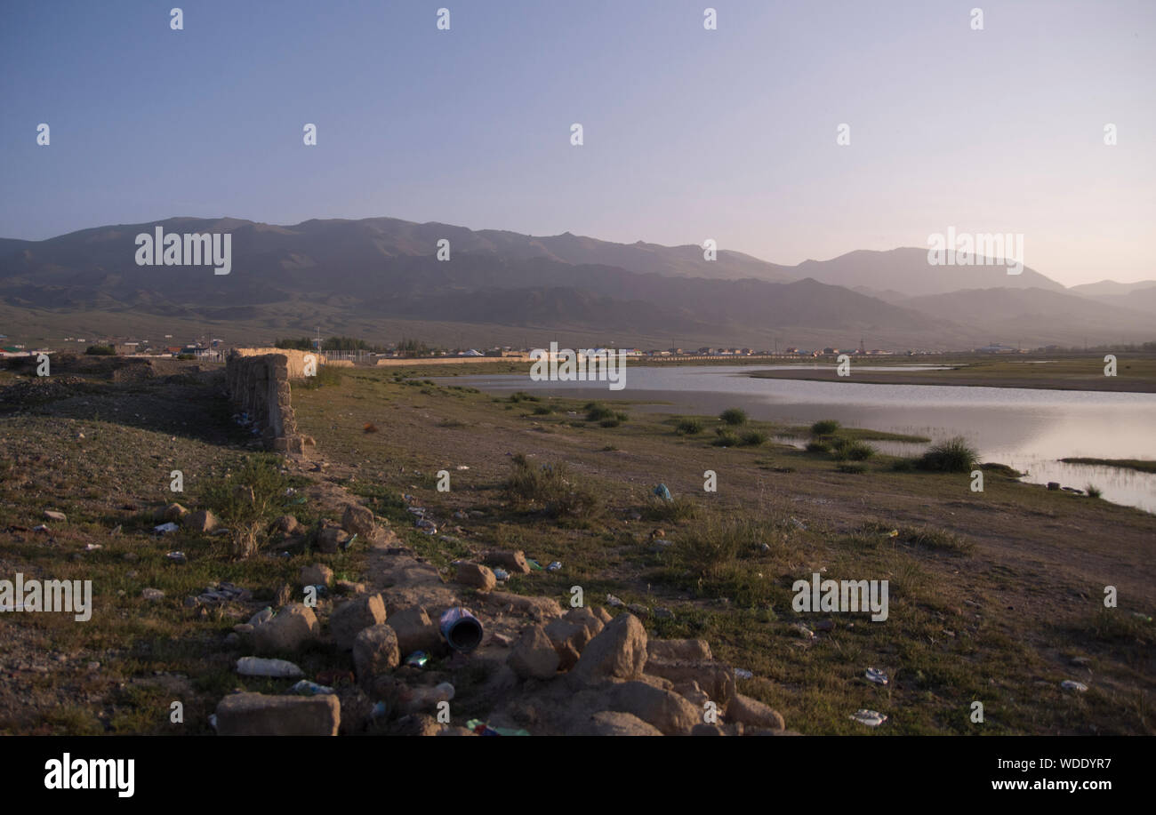 View of Bayan-Olgyi, western Mongolia Stock Photo - Alamy