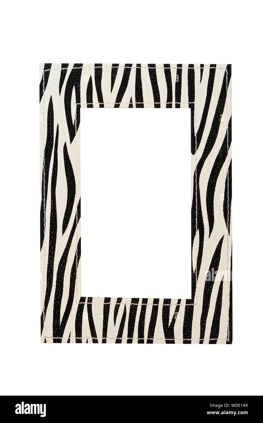 Photo frame in safari zebra pattern isolated Stock Photo - Alamy