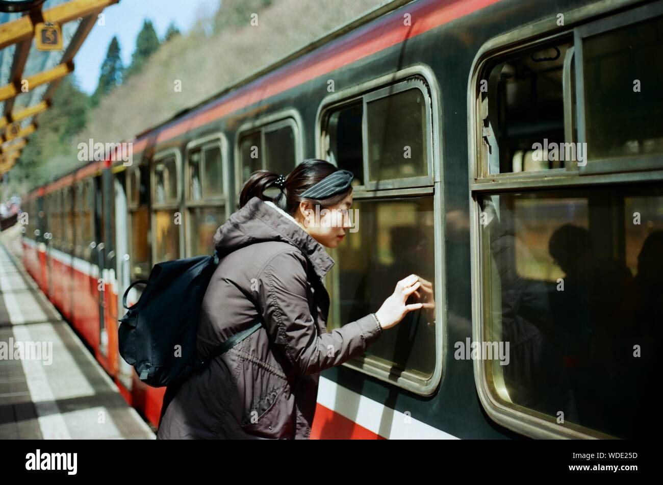 In train window hi-res stock photography and images - Alamy