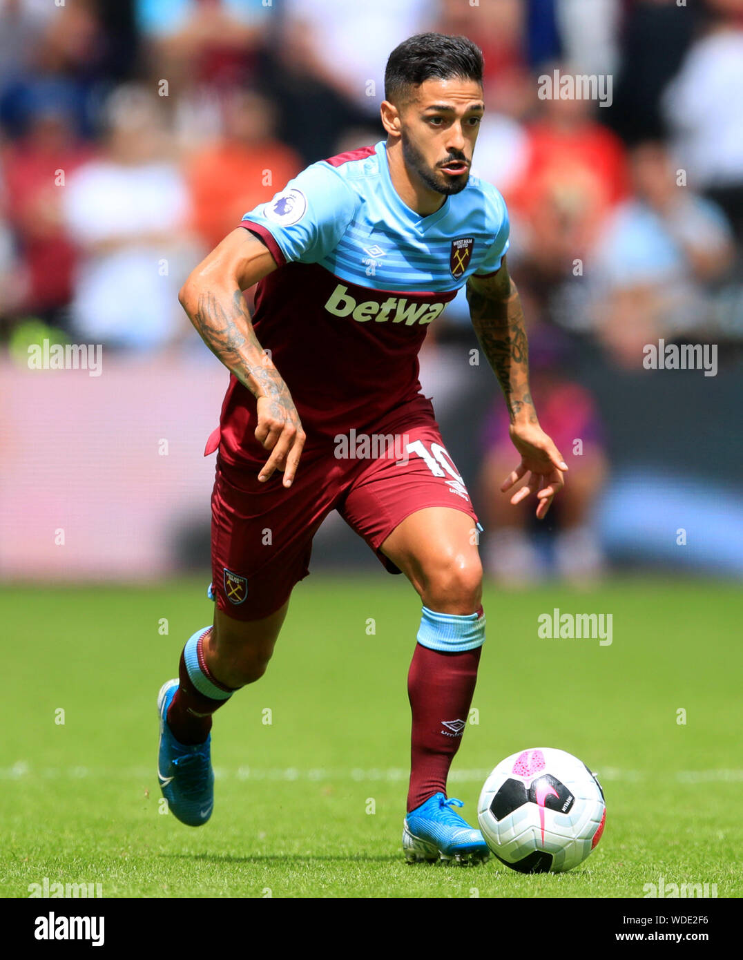 West Ham United's Manuel Lanzini during the Premier League match at ...