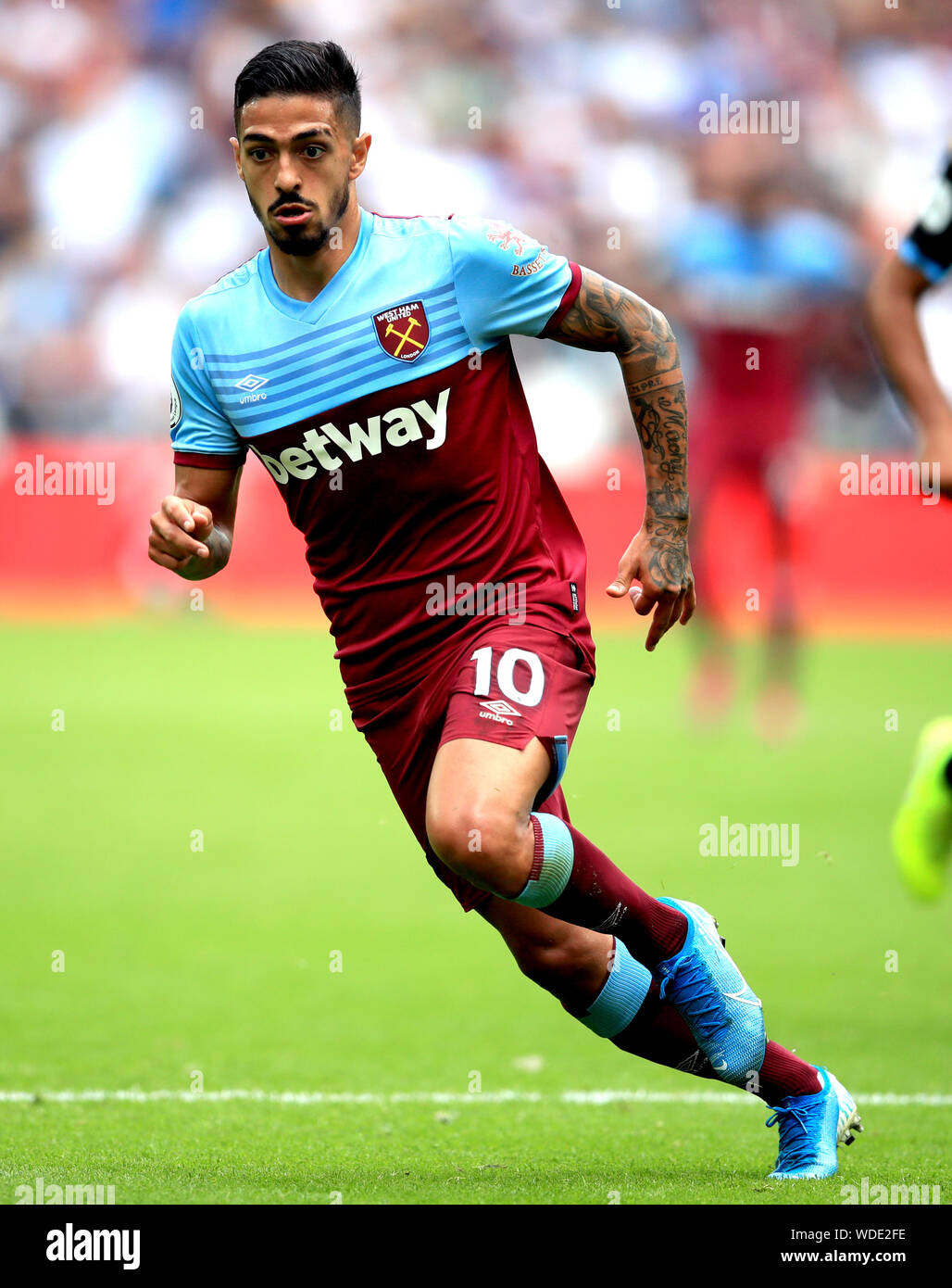 West Ham United's Manuel Lanzini during the Premier League match at ...