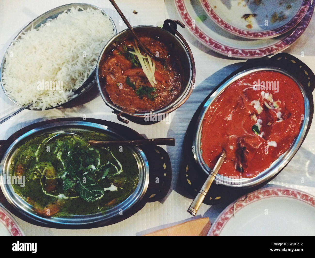 Indian food table hi-res stock photography and images - Alamy