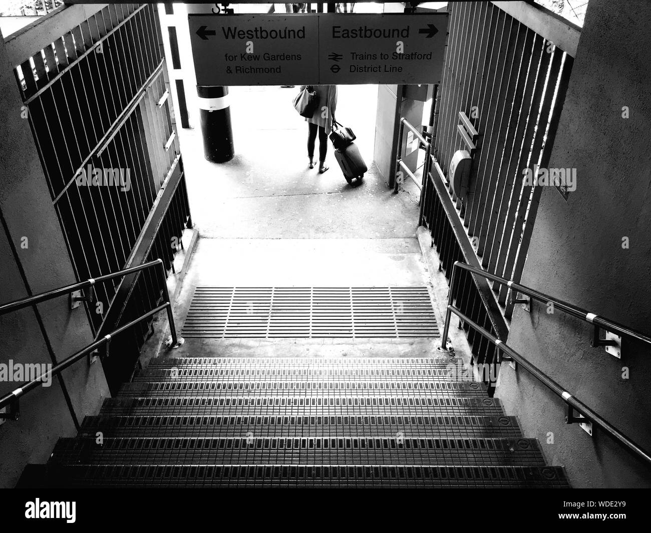 Railroad steps stairs Black and White Stock Photos & Images - Alamy