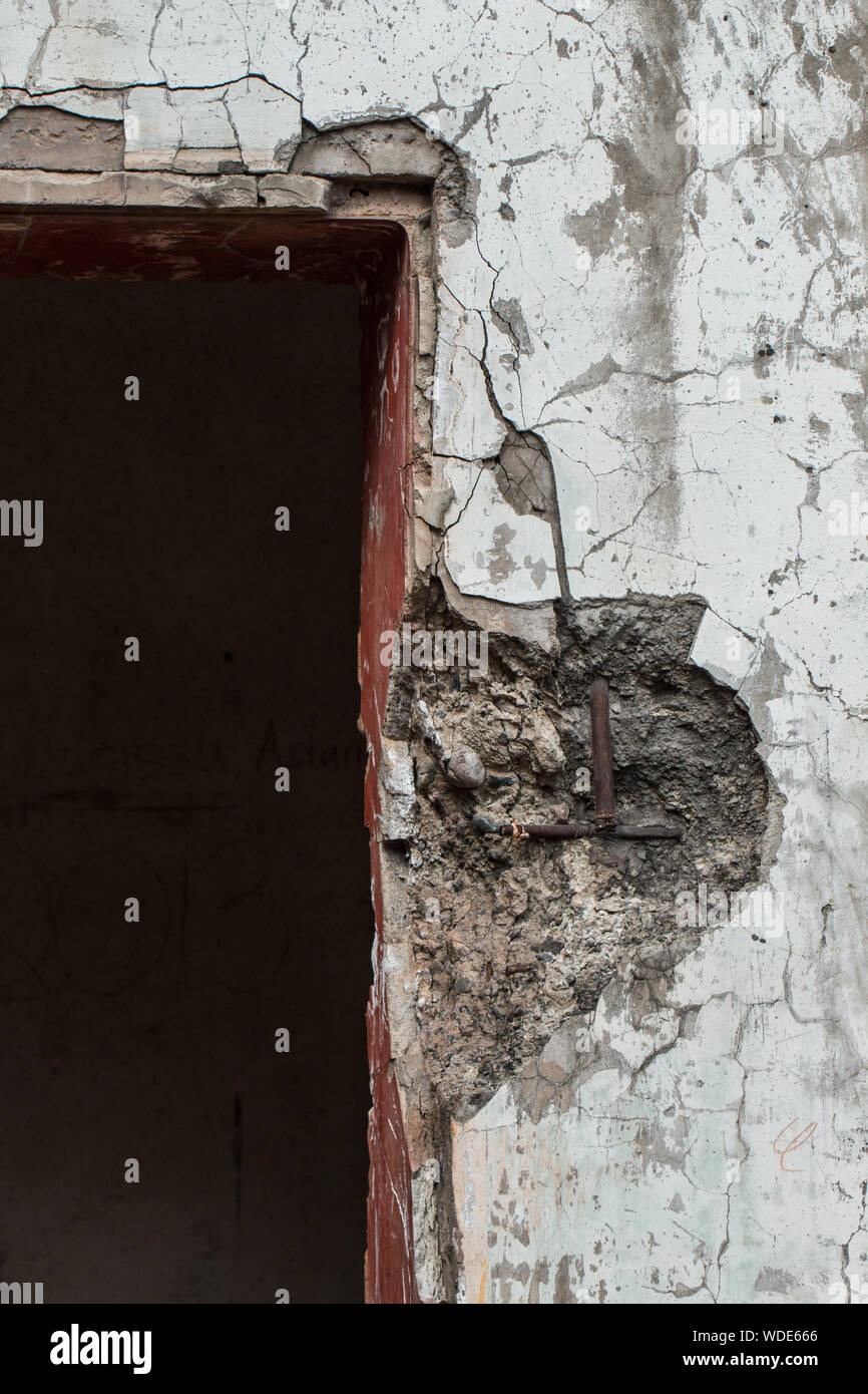 Damaged entrance hi-res stock photography and images - Alamy