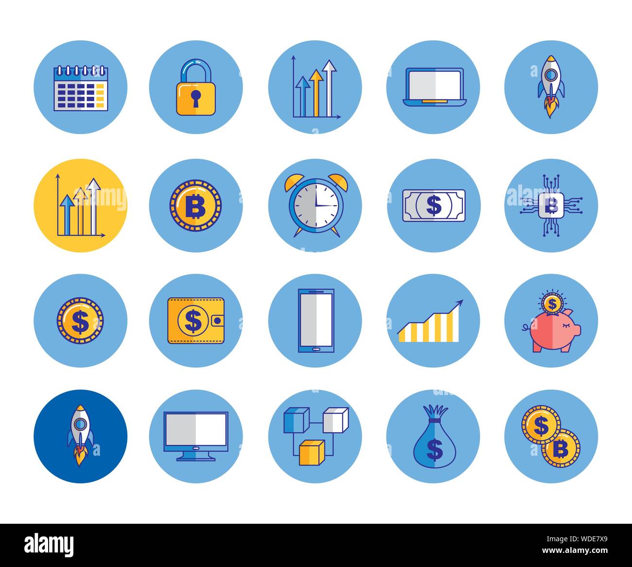 bundle of economy and finances icons Stock Vector Image & Art - Alamy