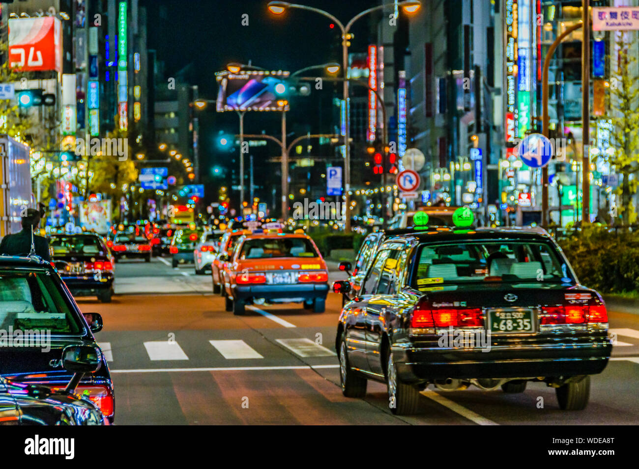 TOKYO, JAPAN, JANUARY- 2019 - Urban street night scene at shinjuku ...