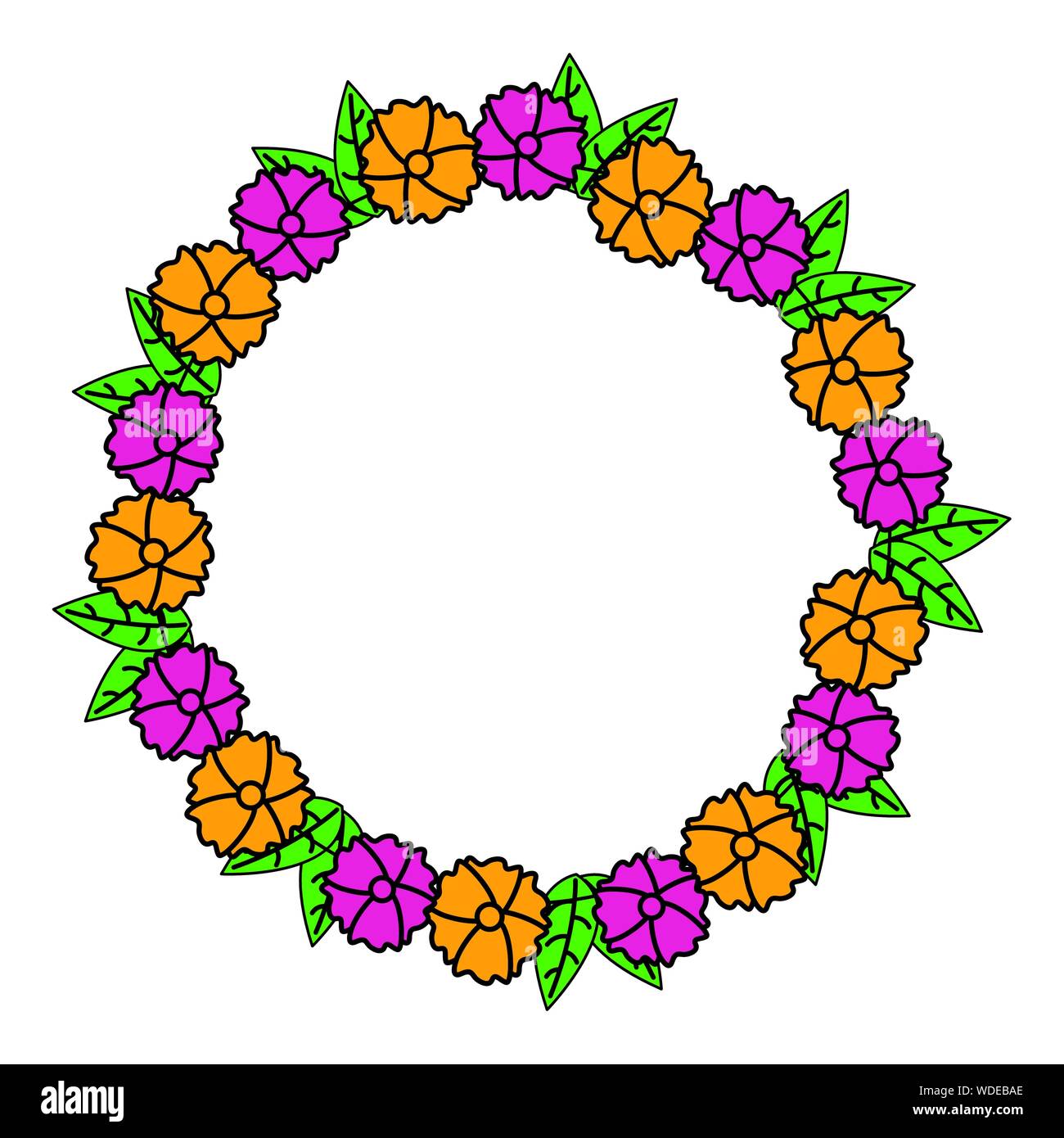 Isolated flowers round design Stock Vector Image & Art - Alamy