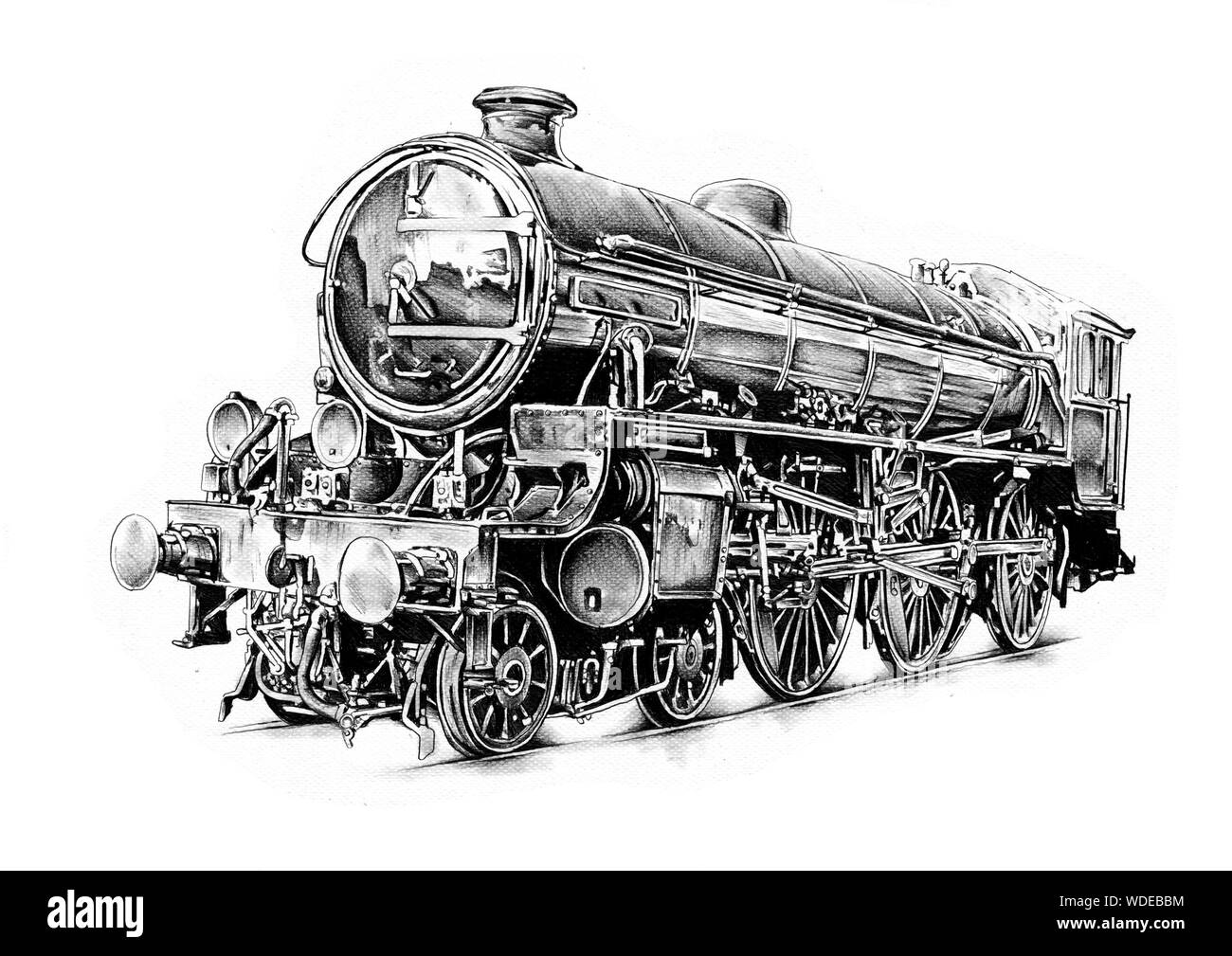 old steam locomotive engine retro vintage Stock Photo - Alamy
