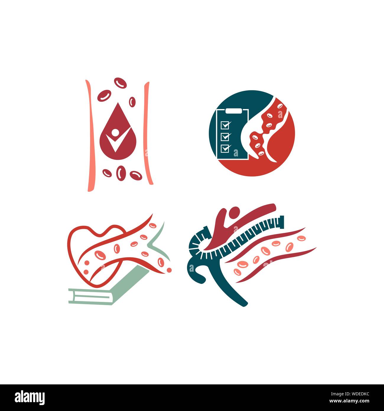 Cholesterol in artery health risk vector design Illustration Stock ...