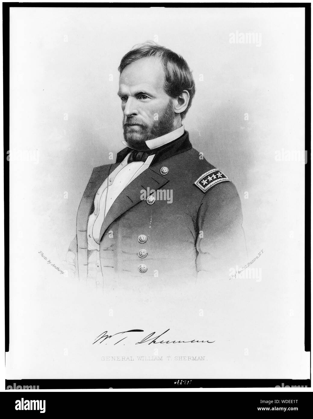 General William T. Sherman, head-and-shoulders portrait, facing left ...