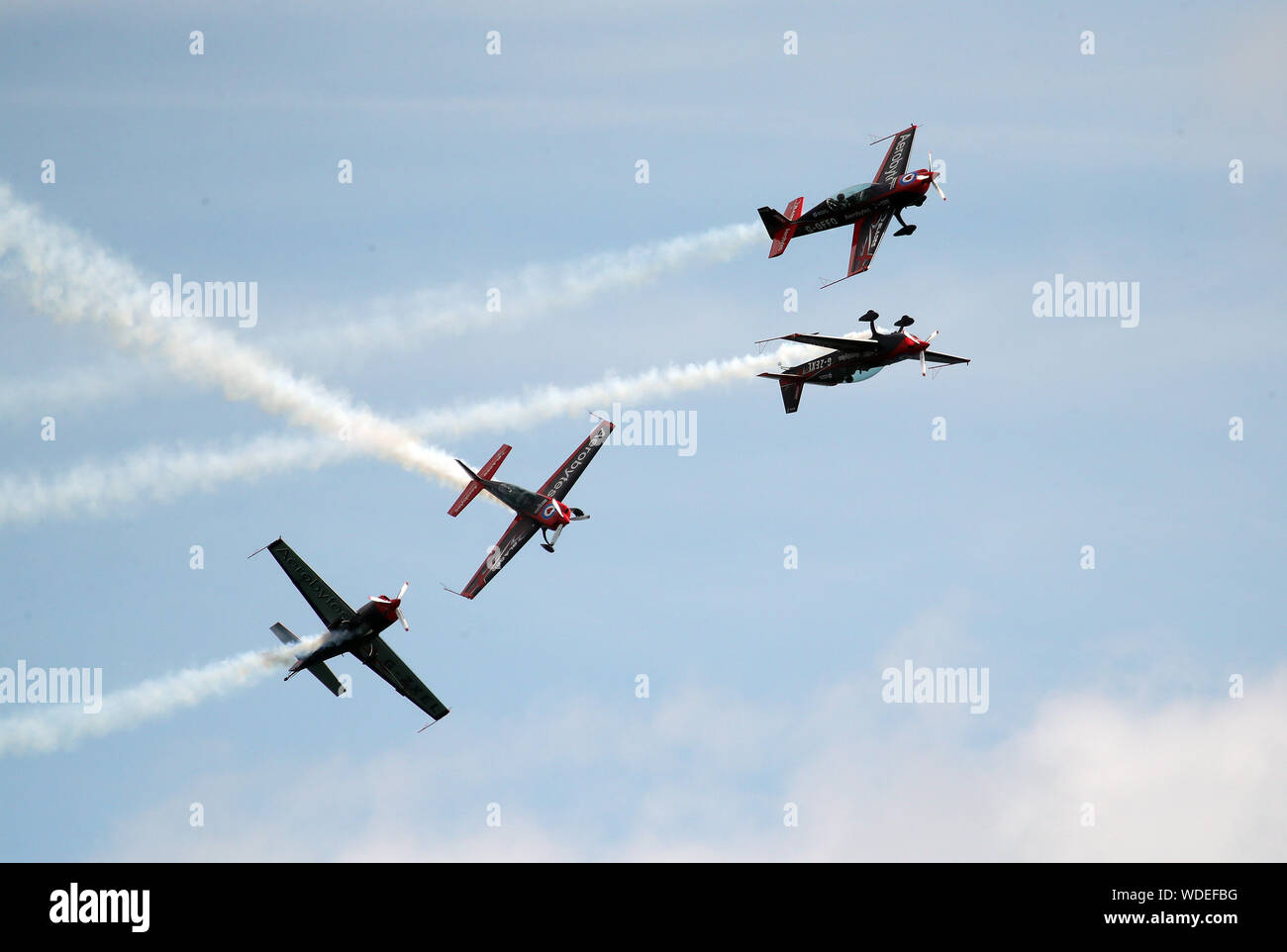 The Blades Aerobatic Display Team perform for the crowds on day one of ...