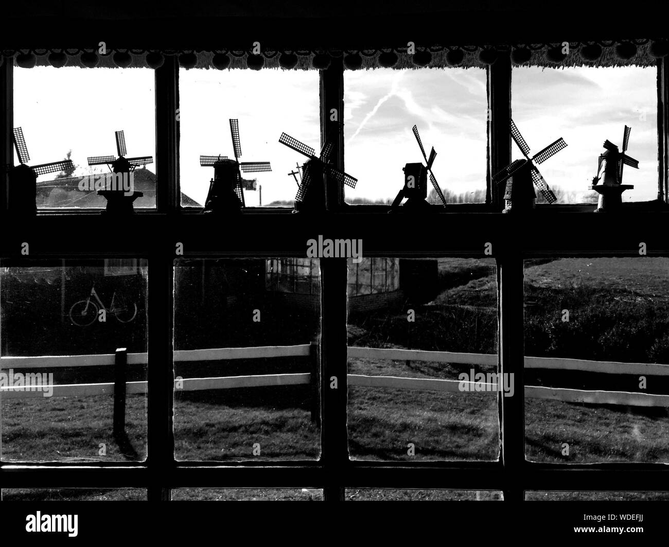 Windmill through window hi-res stock photography and images - Alamy