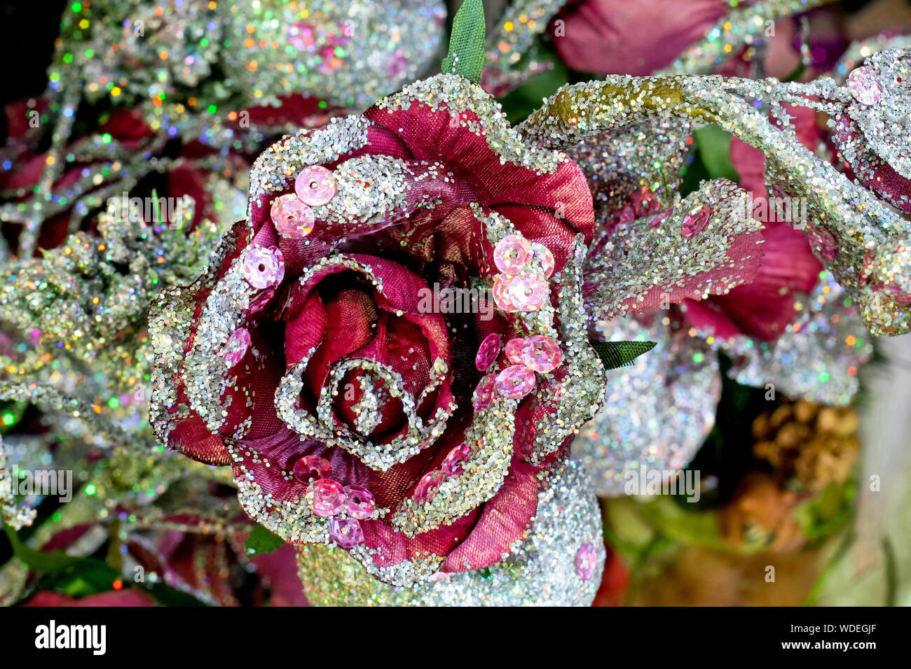 Abstract rose decoration background with shiny speckles Stock Photo - Alamy