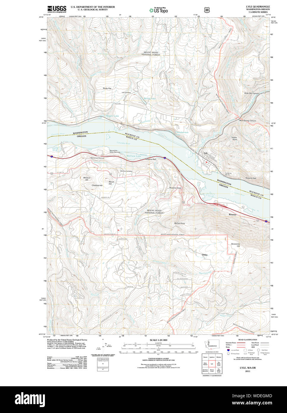 Usgs Washington State Map High Resolution Stock Photography and Images ...