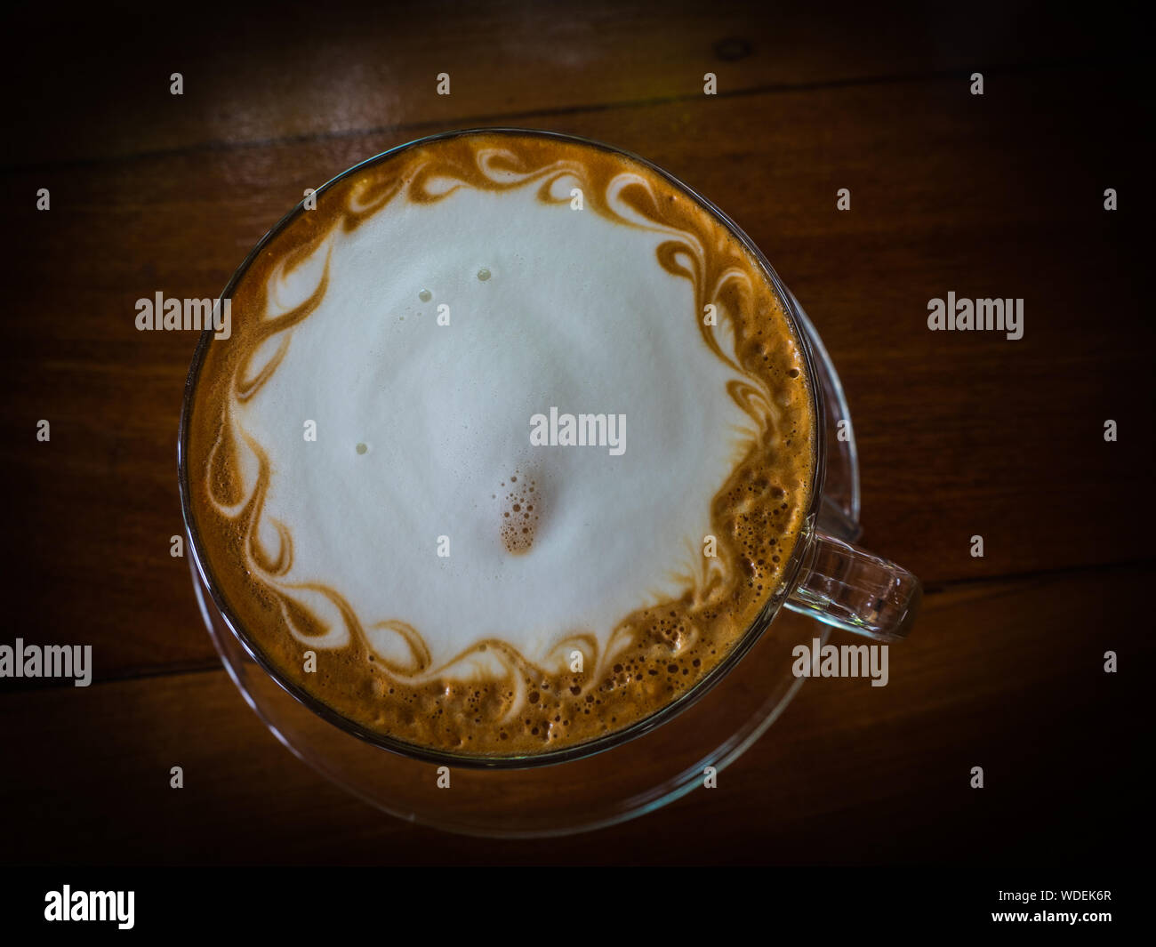 Top view latte art hi-res stock photography and images - Alamy