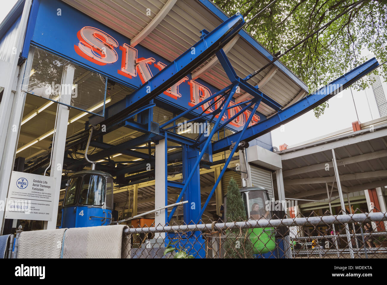 Falcon Heights, MN - August 25, 2019: The Skyride gondola aerial ...