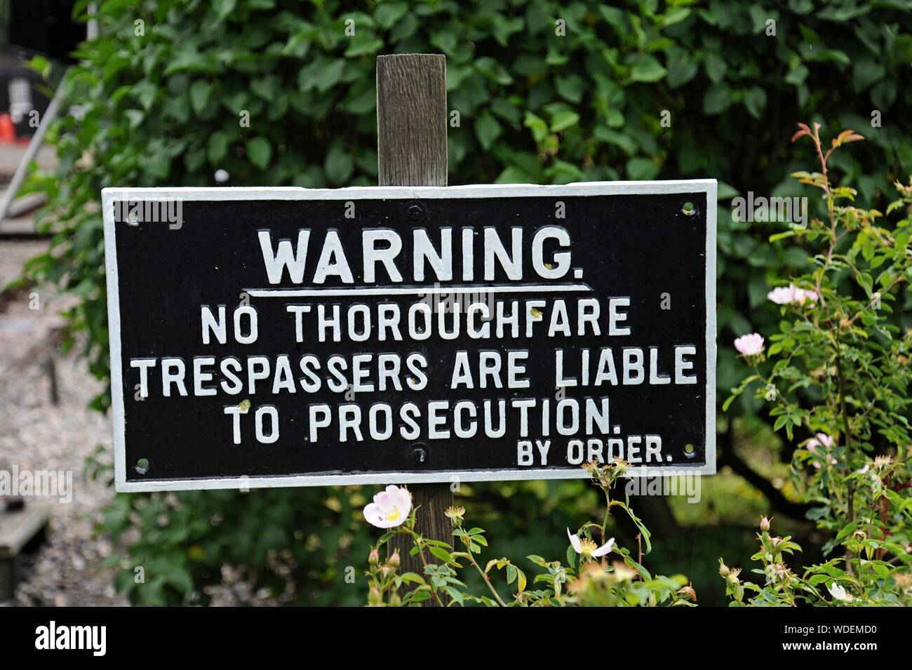 A vintage no entry sign at Didcot Railway Centre, Oxfordshire Stock ...