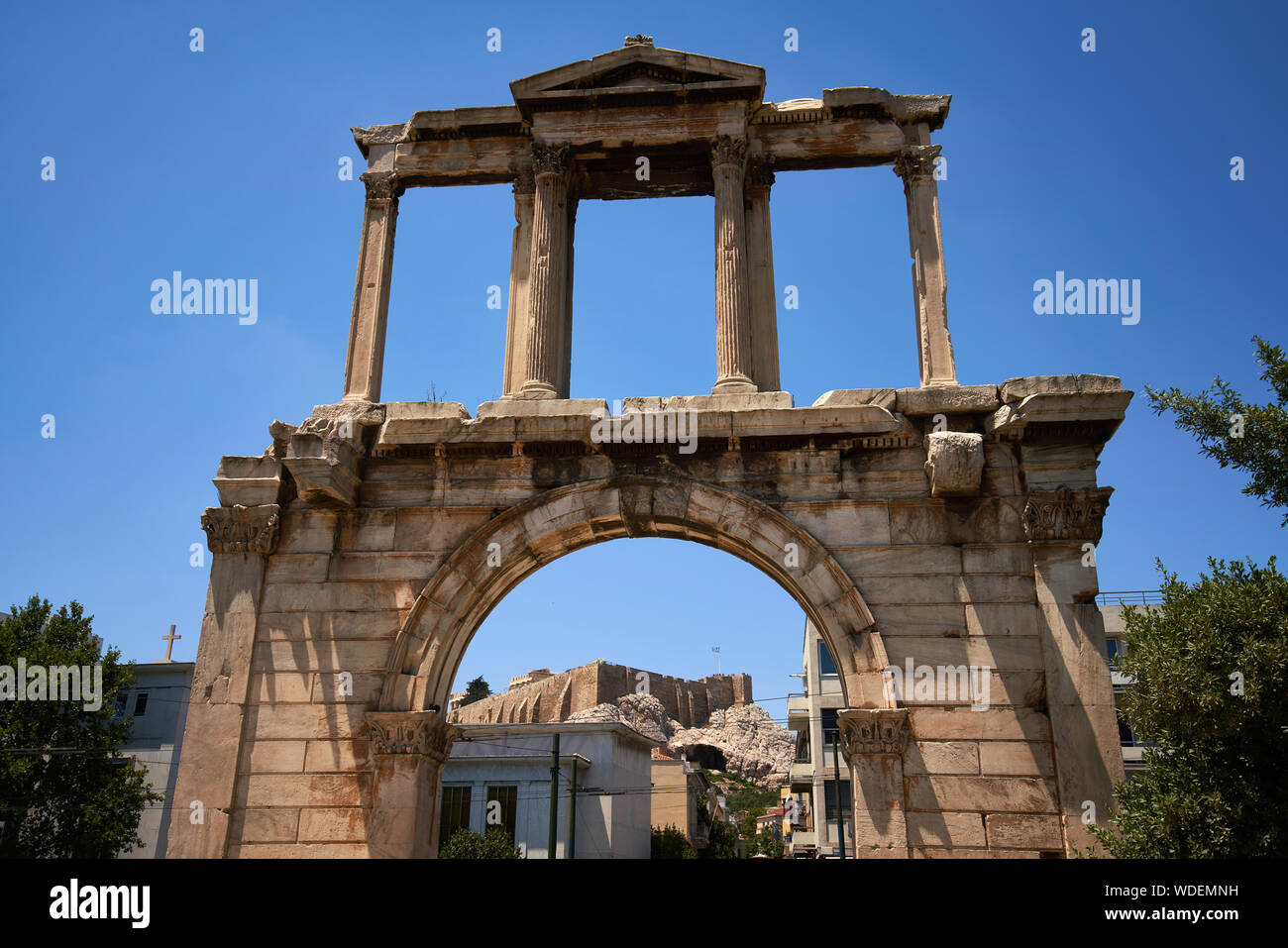 Arch of Hadrian in Athens, Greece Stock Photo - Alamy