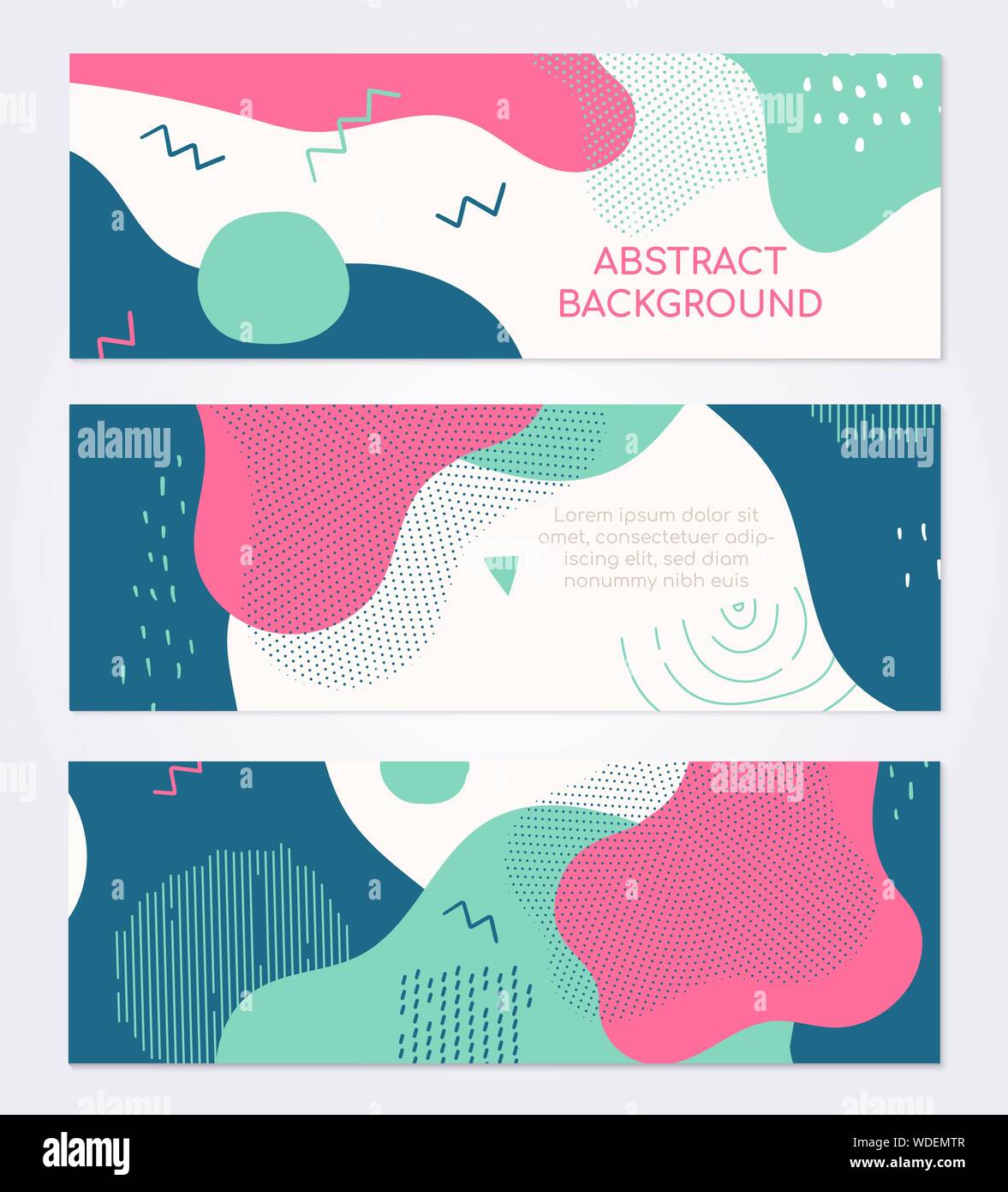 Colorful templates - set of modern abstract horizontal banners Stock ...