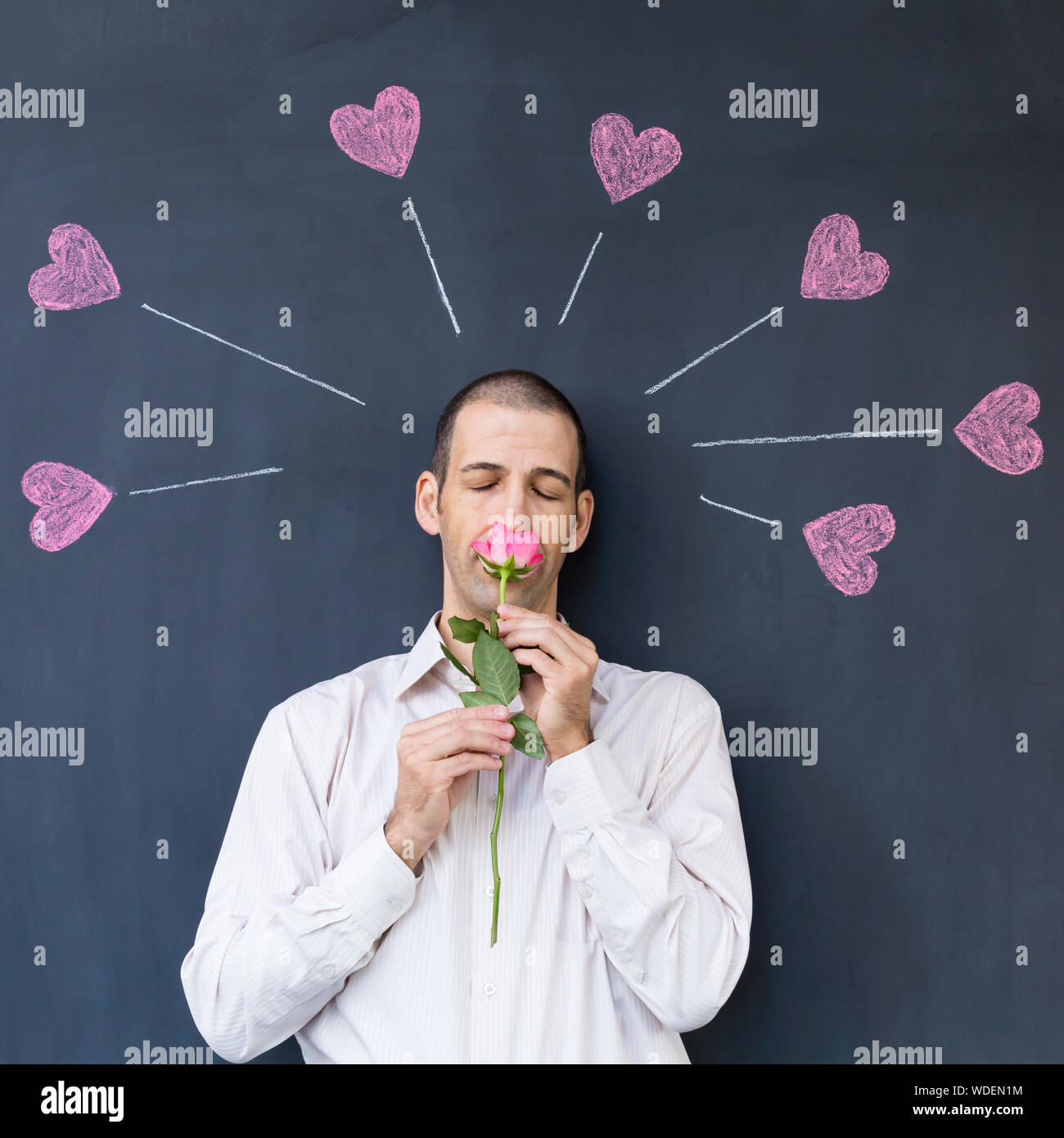 Man Smelling Flower High Resolution Stock Photography and Images - Alamy