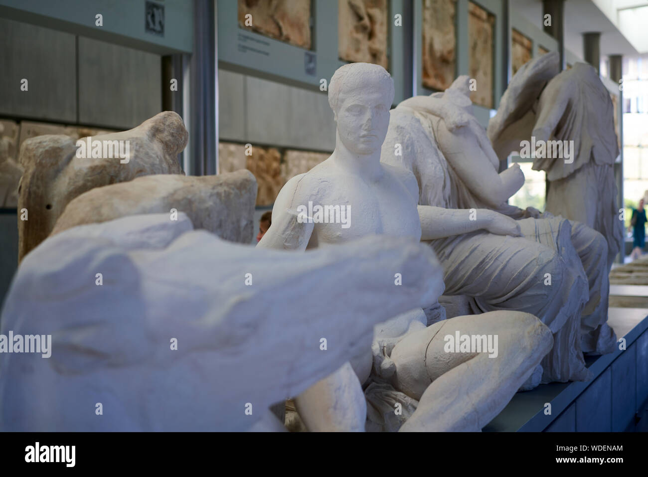 Sculptures from The Parthenon, along with plastercasts of those still ...