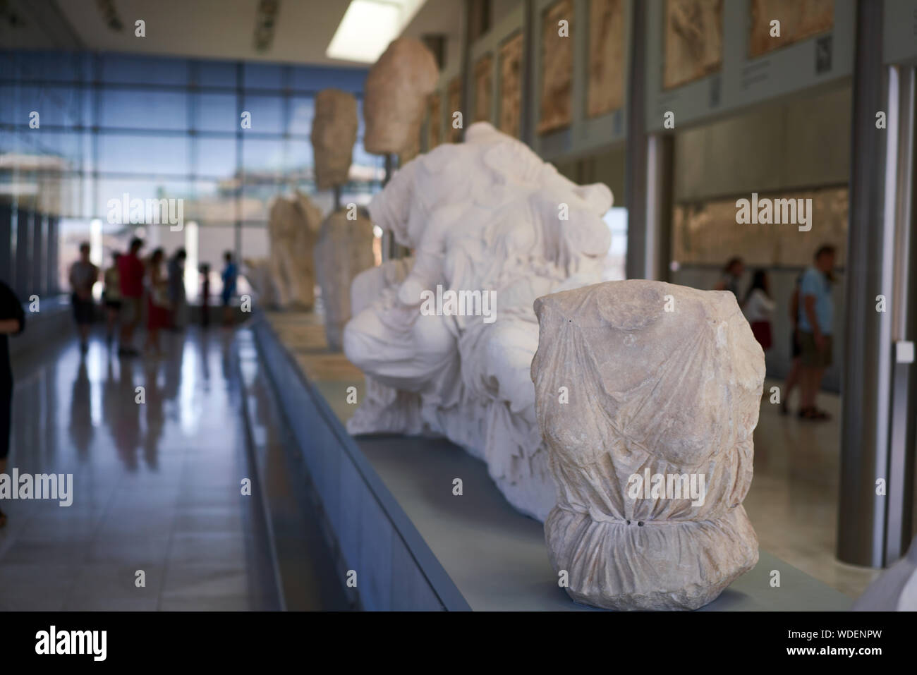 Sculptures from The Parthenon, along with plastercasts of those still ...