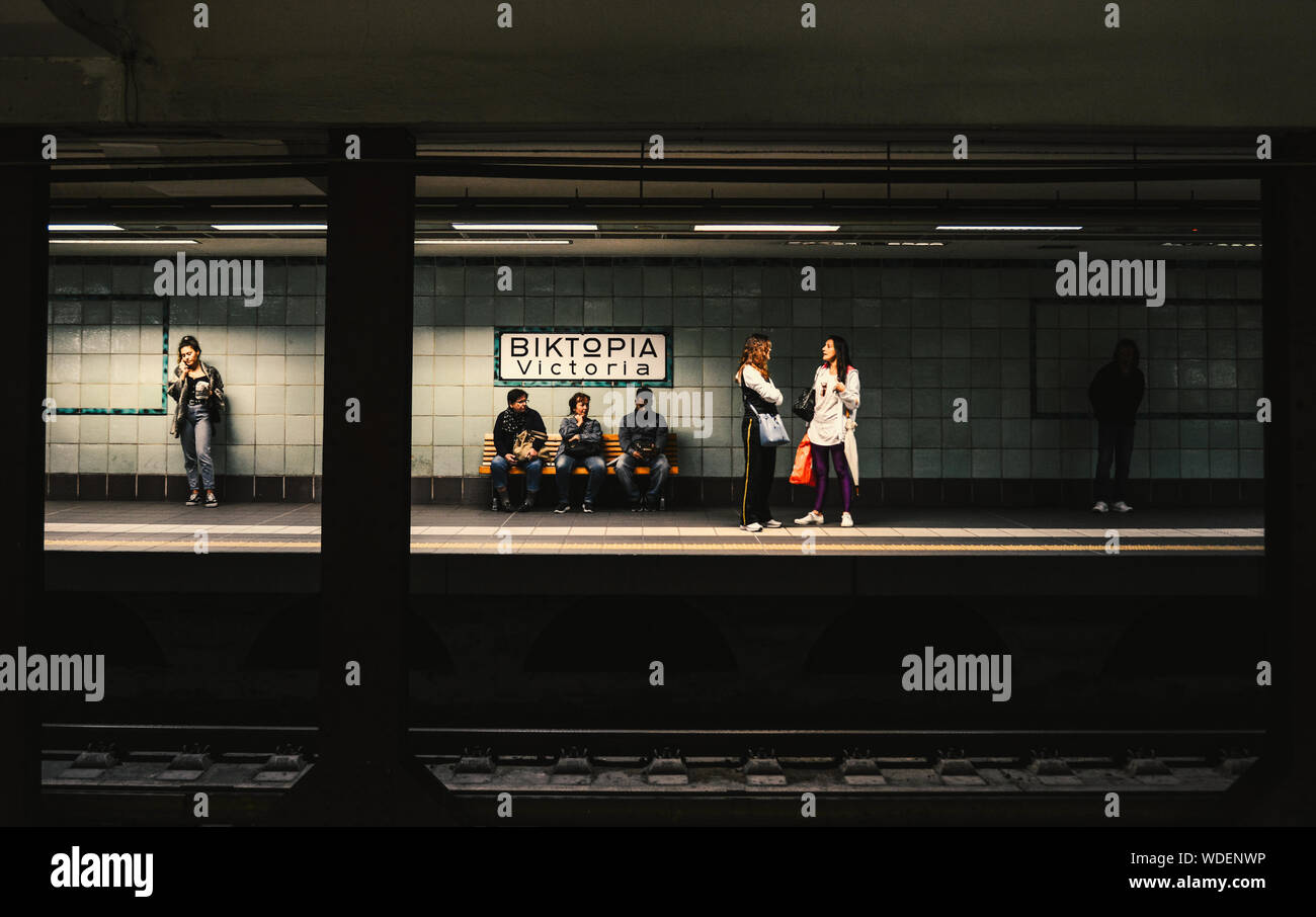 Athens, Greece - Oct 10, 2018. Underground metro station in Athens ...