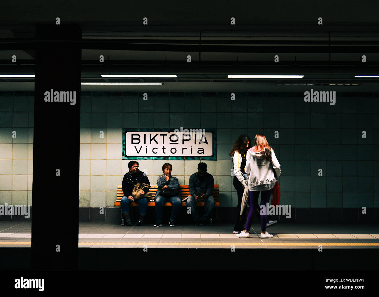 Athens, Greece - Oct 10, 2018. Underground metro station in Athens ...