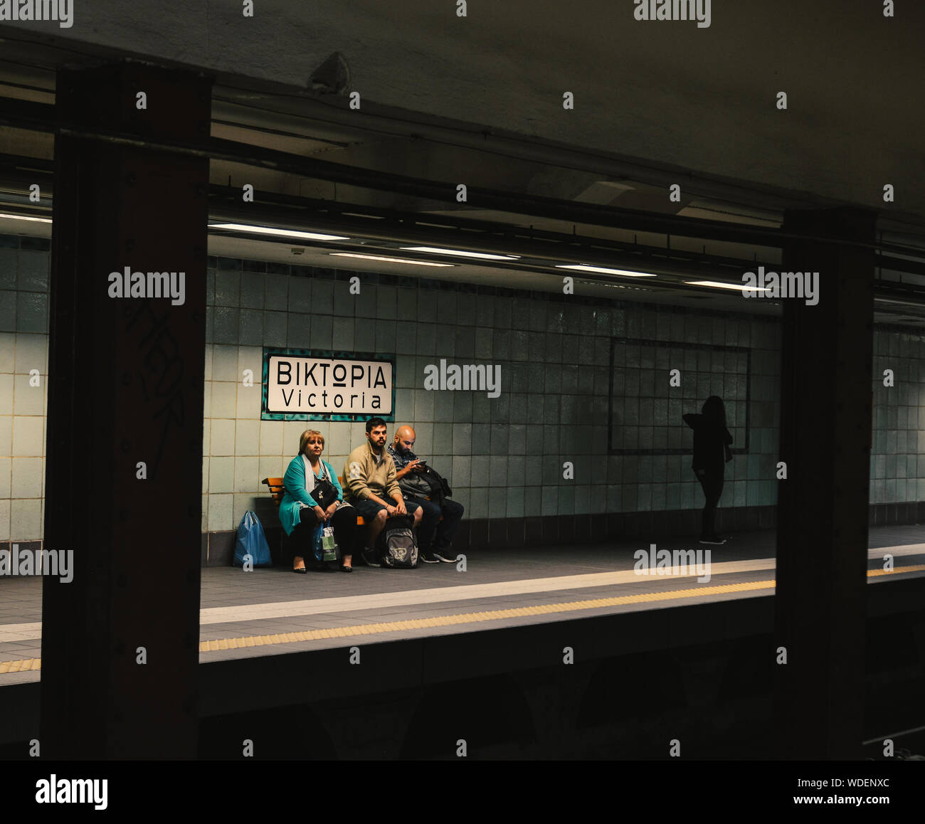 Athens, Greece - Oct 10, 2018. Underground metro station in Athens ...