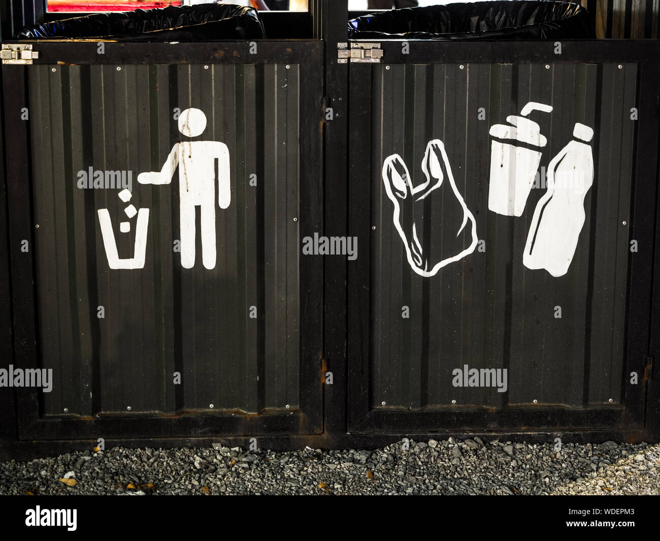 Recycling container on the street Stock Photo - Alamy