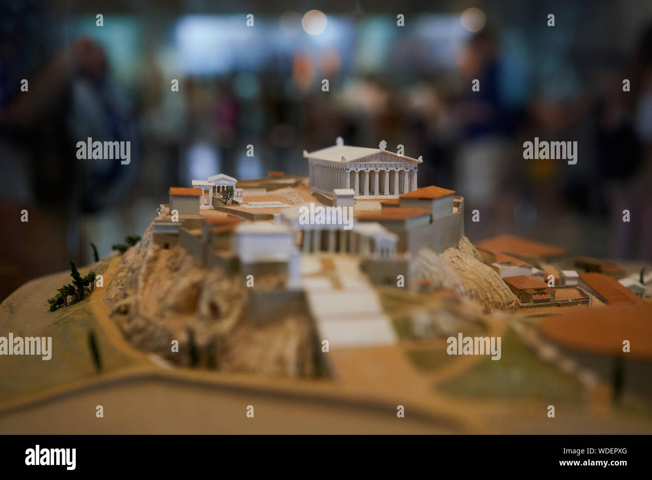 Model of the Acropolis on display in the Acropolis Museum in Athens ...