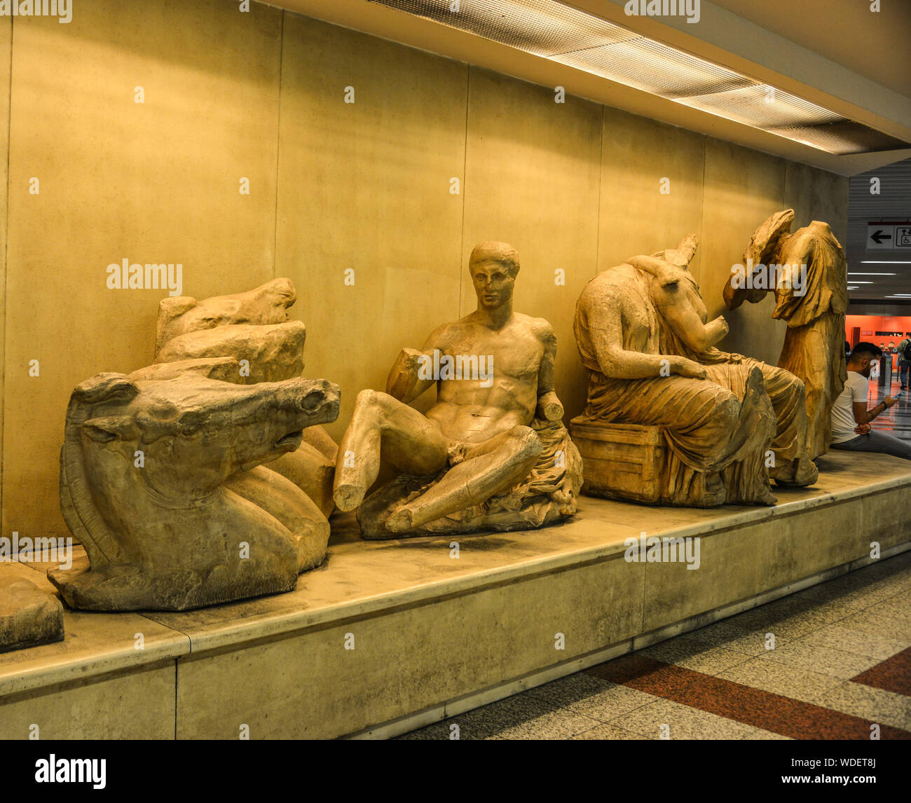 Athens, Greece - Oct 10, 2018. Exhibitions of ancient artifacts found ...