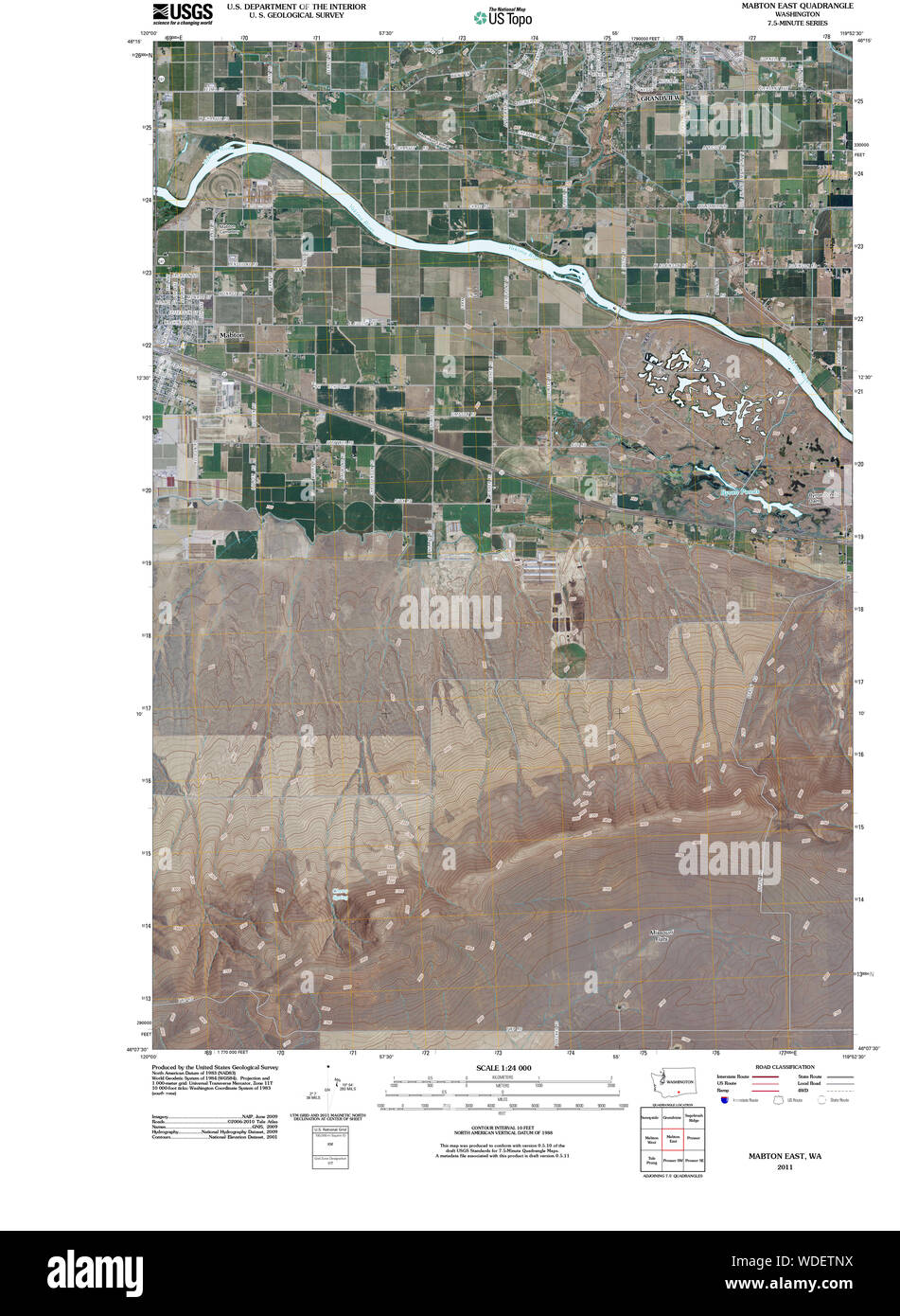 Mabton washington state map hi-res stock photography and images - Alamy