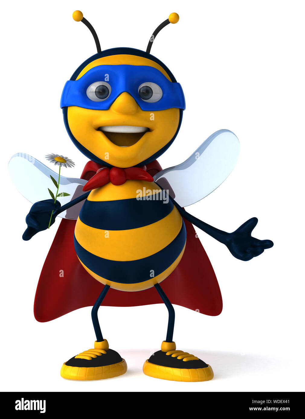 Fun bee - 3D Illustration Stock Photo - Alamy