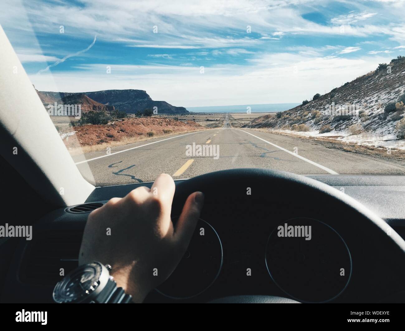 Car driving rural road hi-res stock photography and images - Alamy