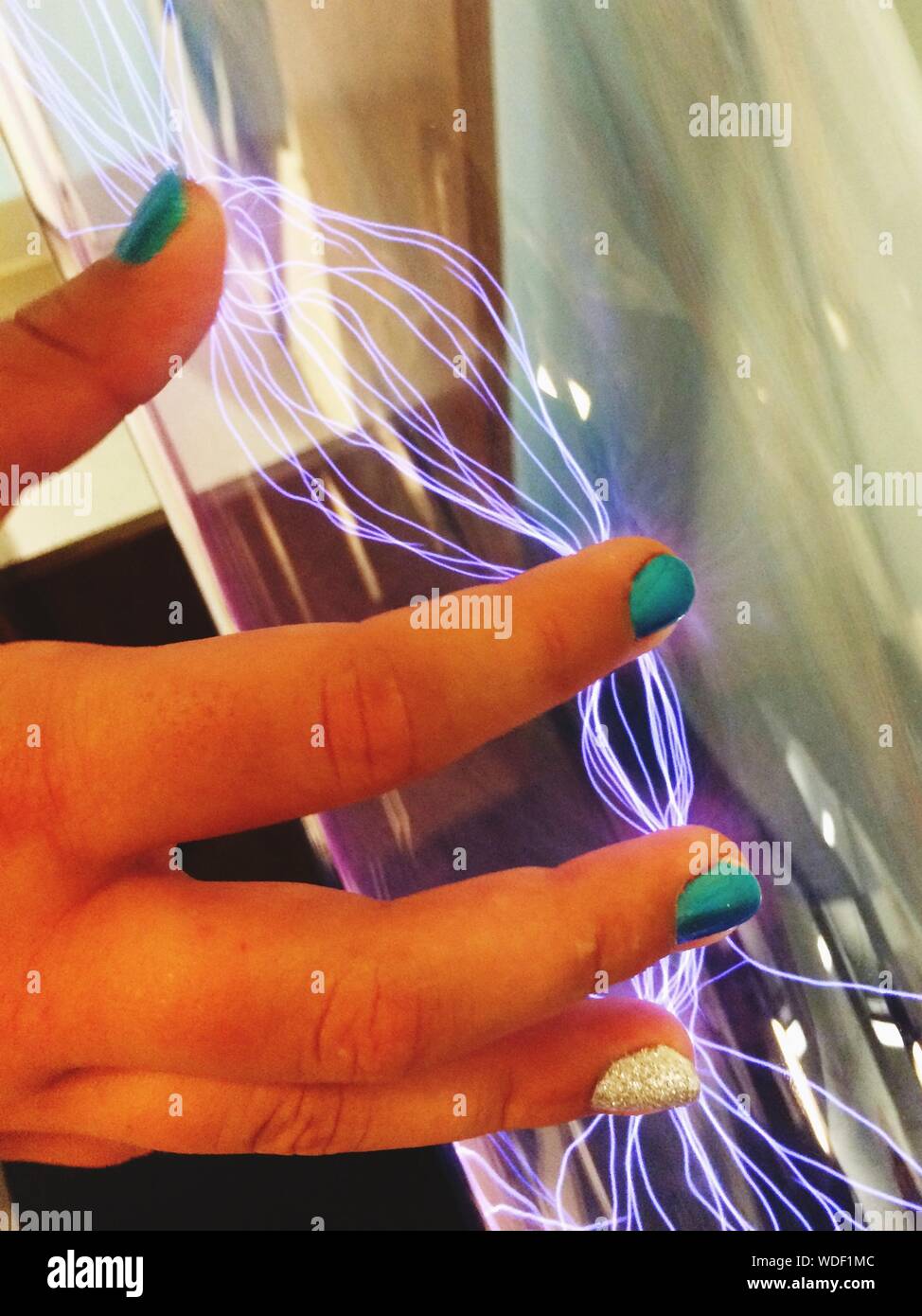 Plasma ball people hi-res stock photography and images - Alamy