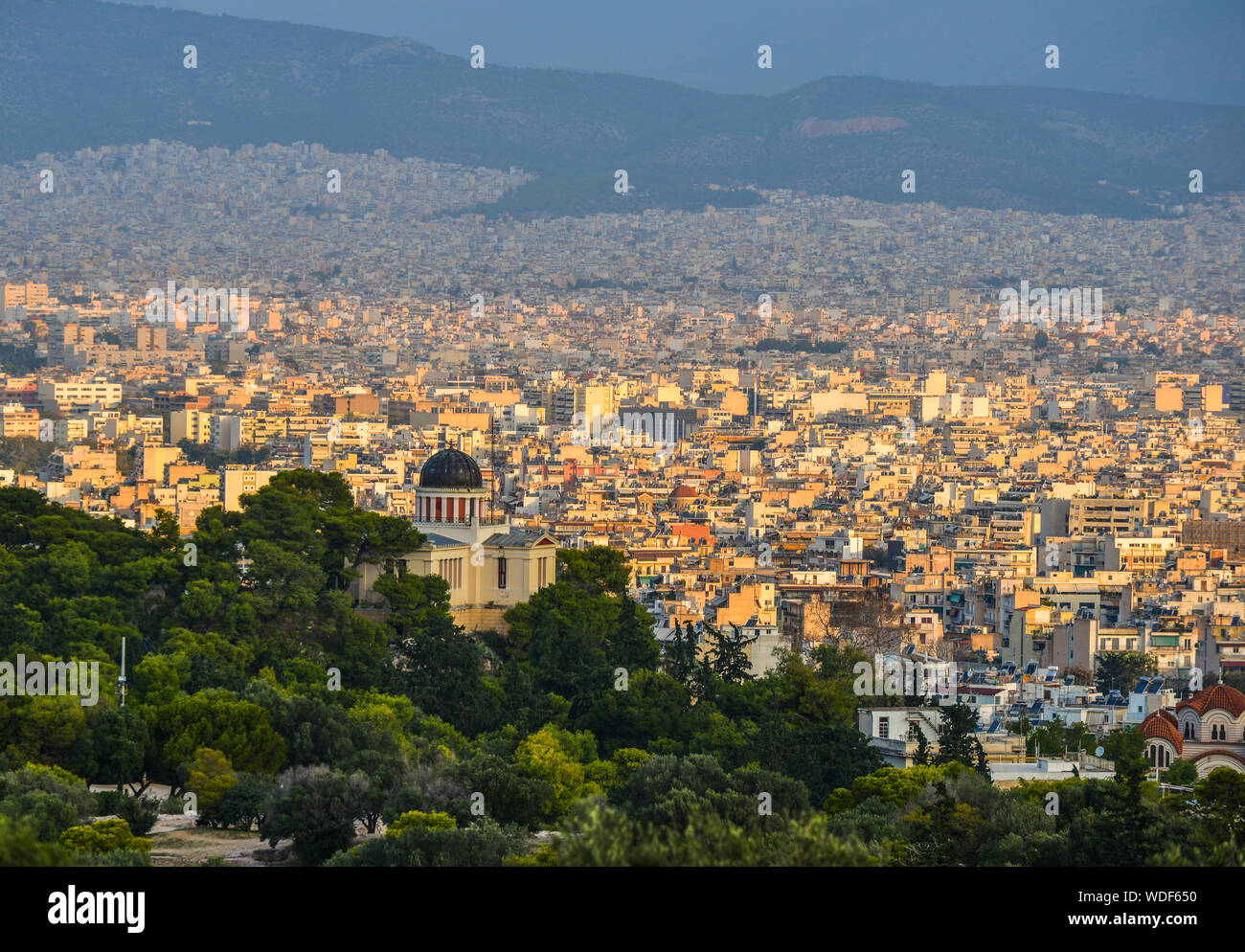 Aerial view of Athens, Greece. Athens is a tourist attraction that ...