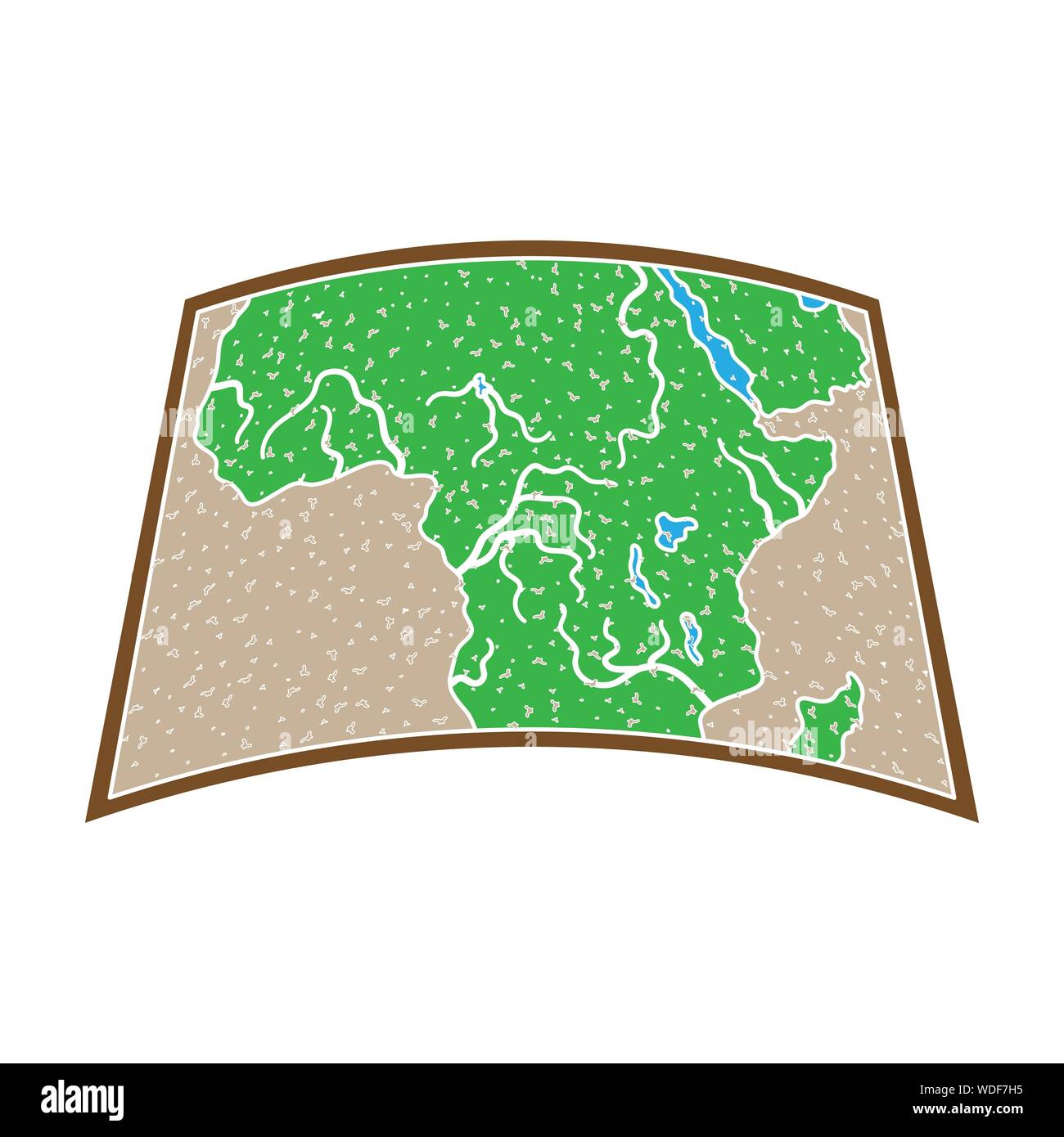 Map of mainland Africa.African safari single Icon in colour style ...