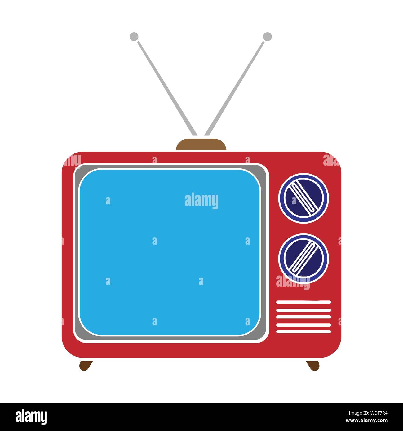 Television advertising Icon in colour style isolated on white ...