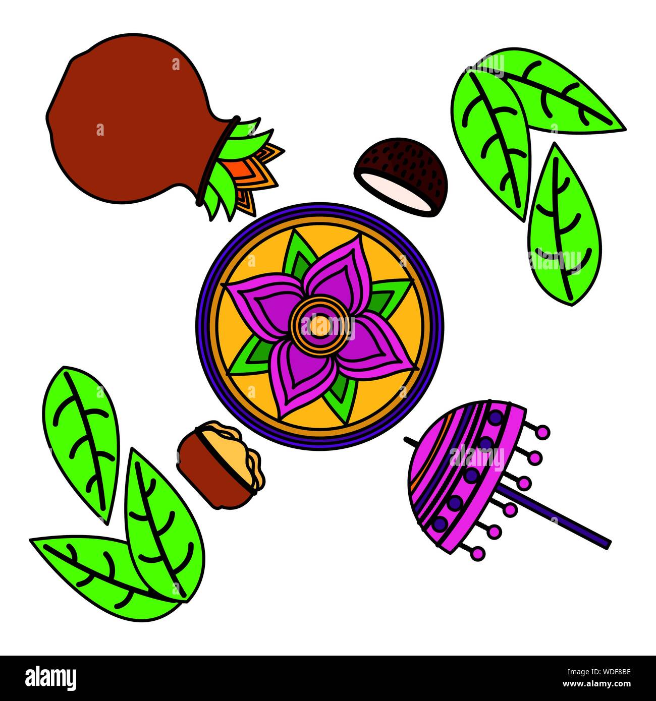 Clay pot of onam celebration design Stock Vector Image & Art - Alamy