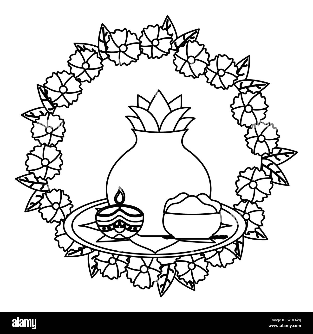 Clay pot of onam celebration design Stock Vector Image & Art - Alamy