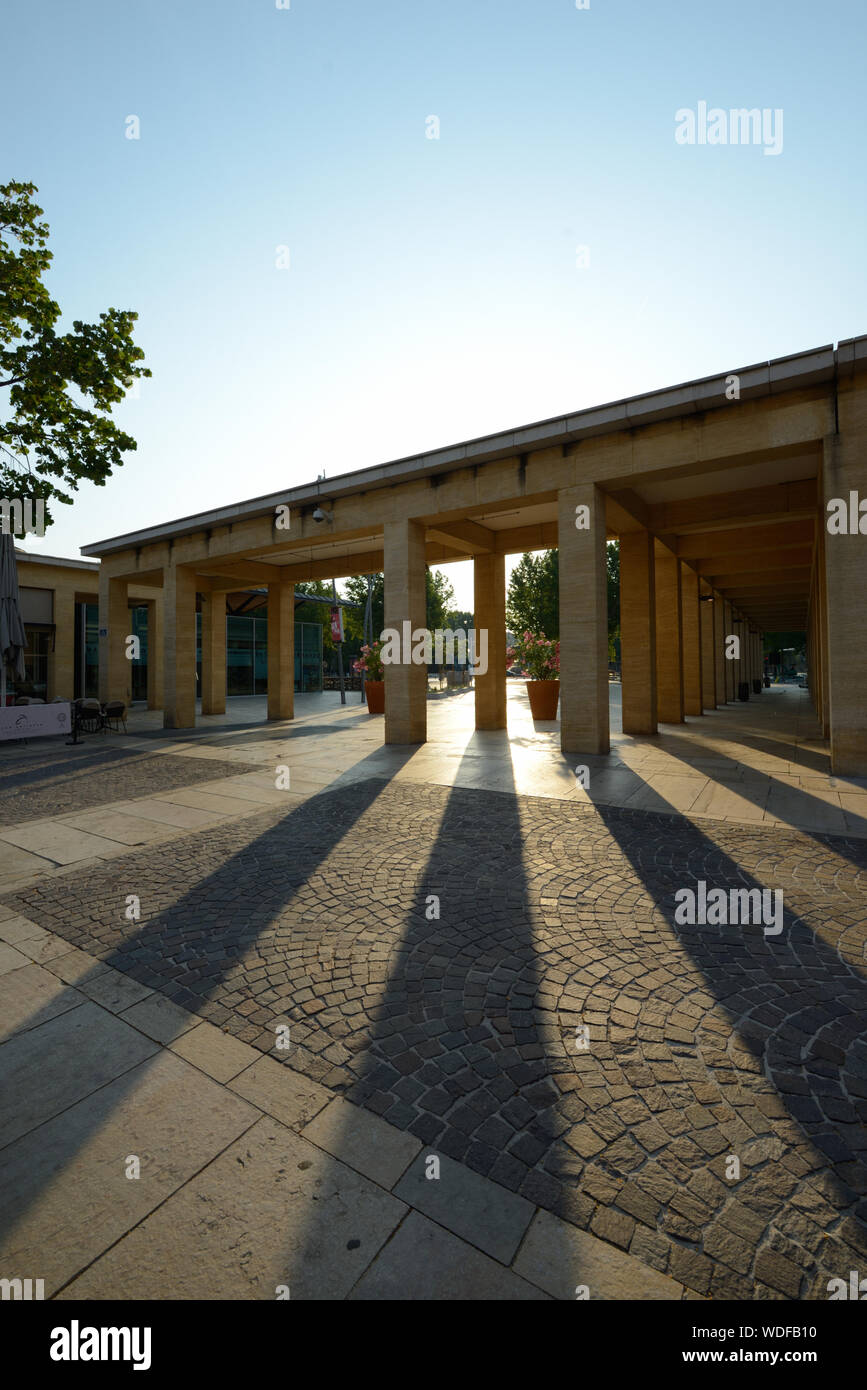 Dawn with Long Shadows of Columns & Vanishing Point at Allées ...