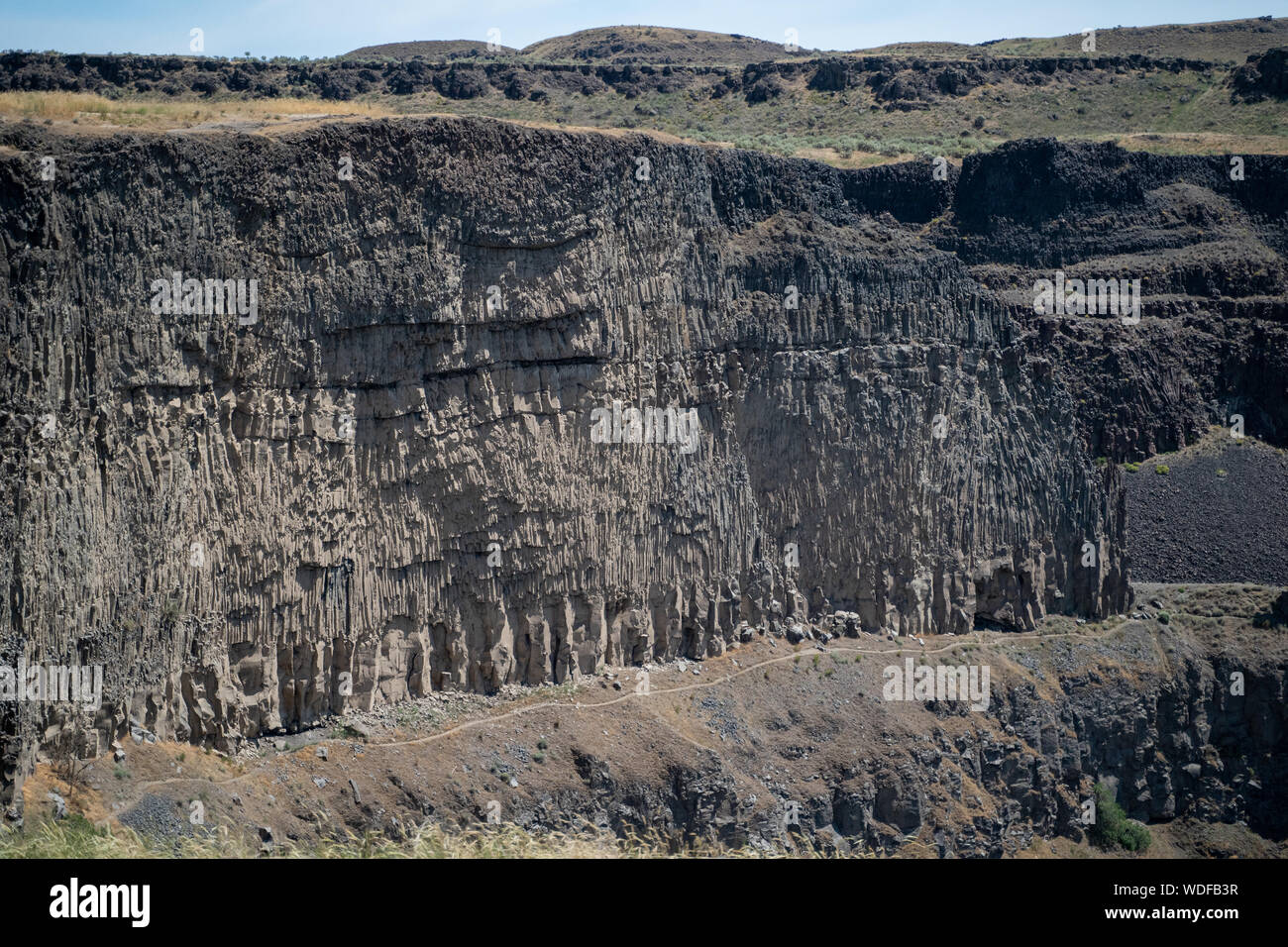 The basaltic rocks formation at Palouse Falls State Park in Washington ...