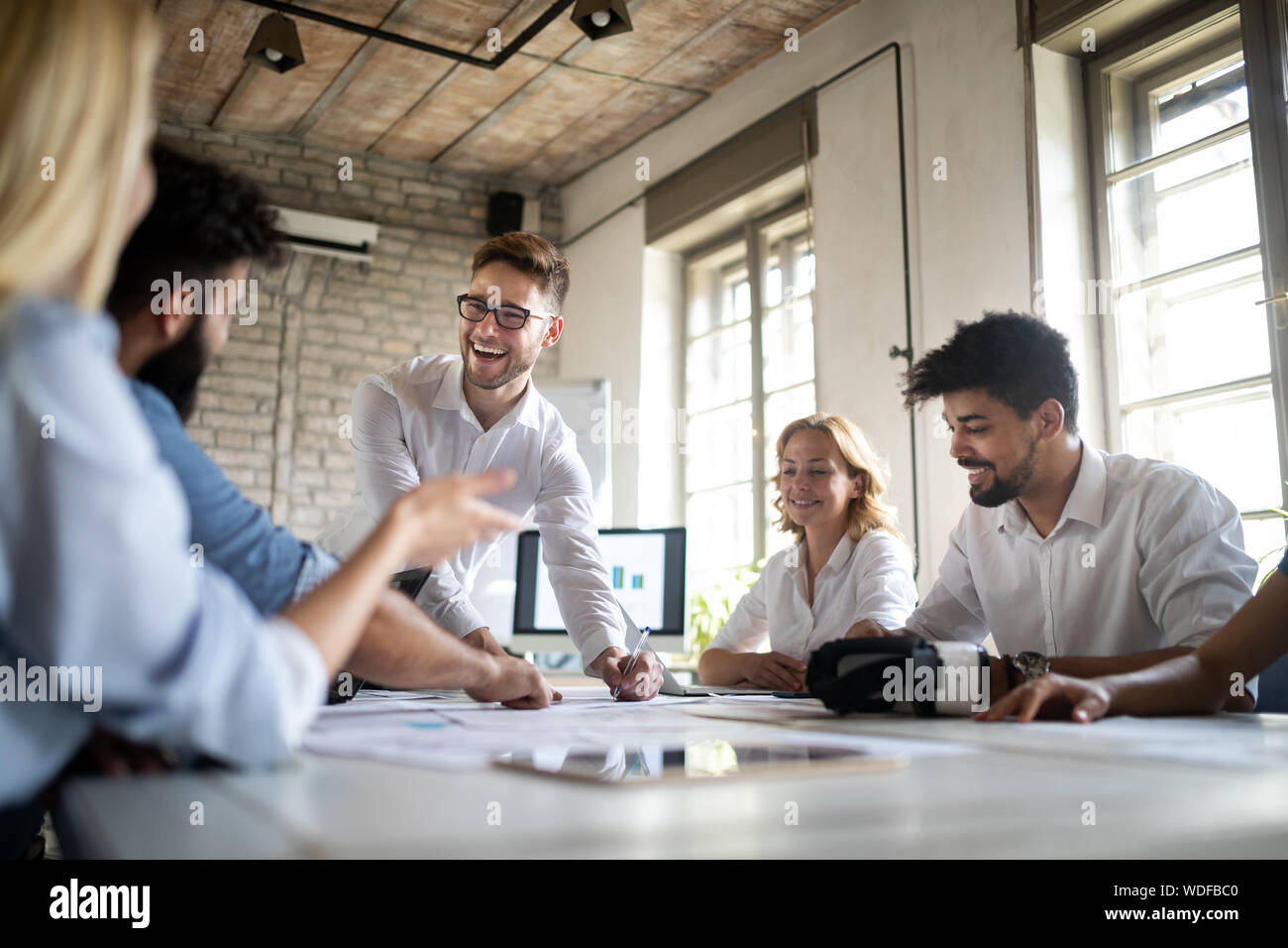 Startup Diversity Teamwork Business Brainstorming Meeting Concept Stock ...