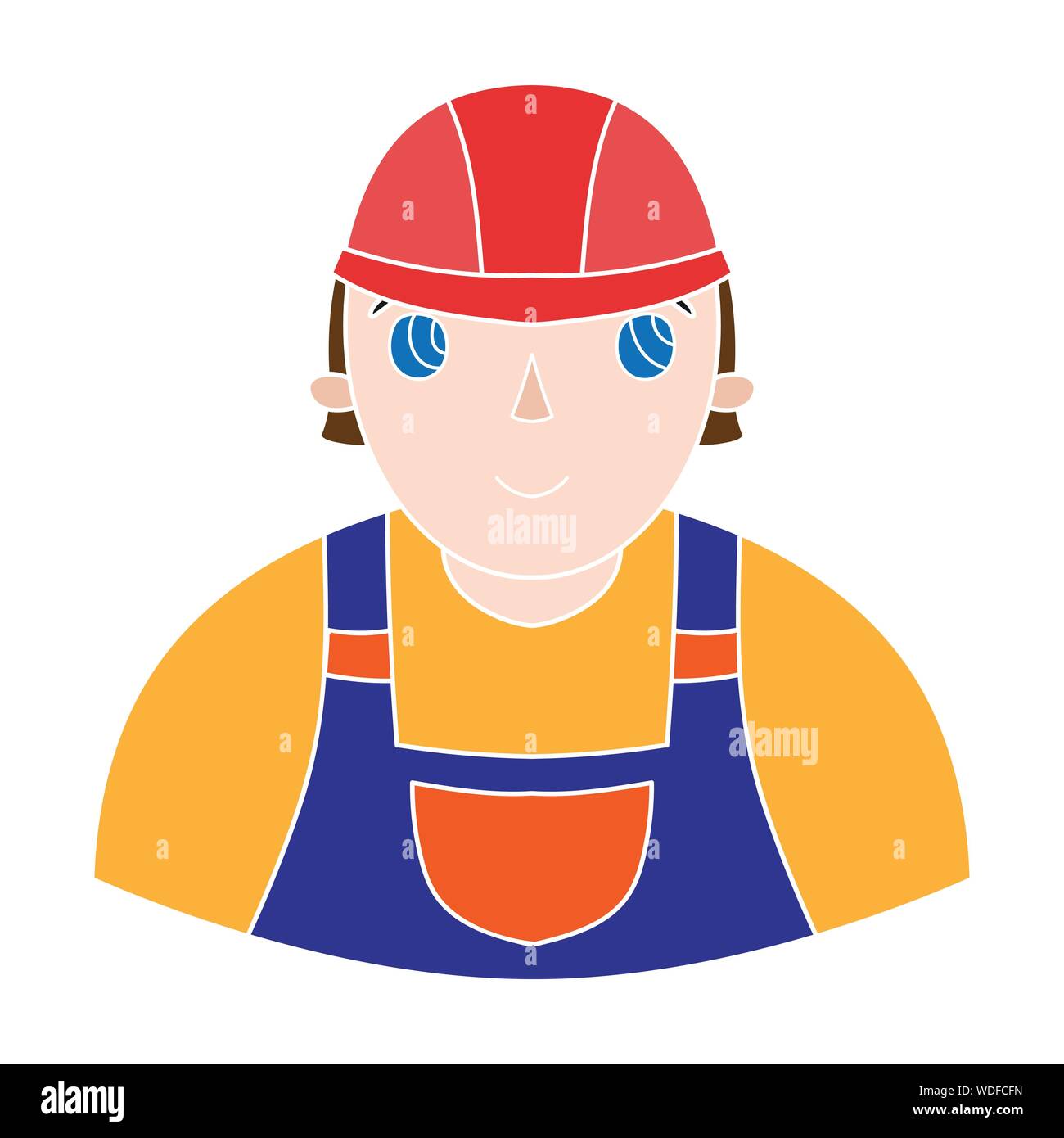 Foreman Icon in colour design isolated on white background. Architect ...