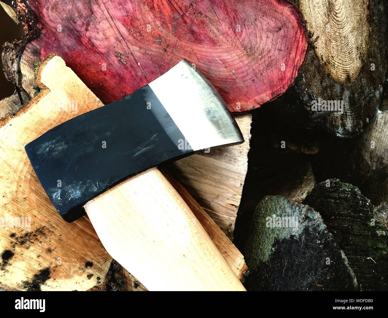 Axe and woodpile hi-res stock photography and images - Alamy