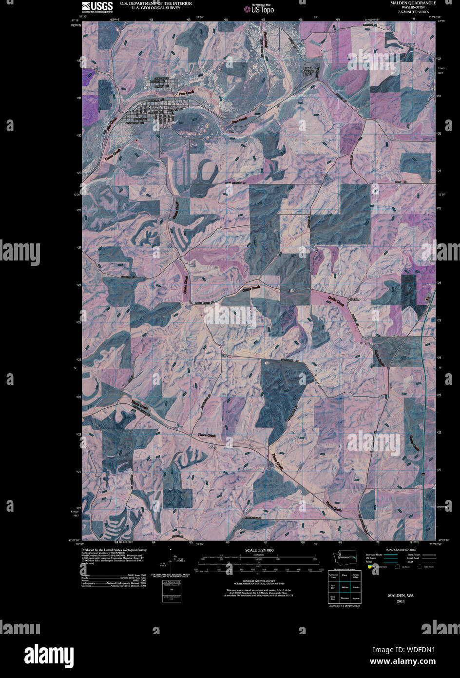 Map of malden washington hi-res stock photography and images - Alamy