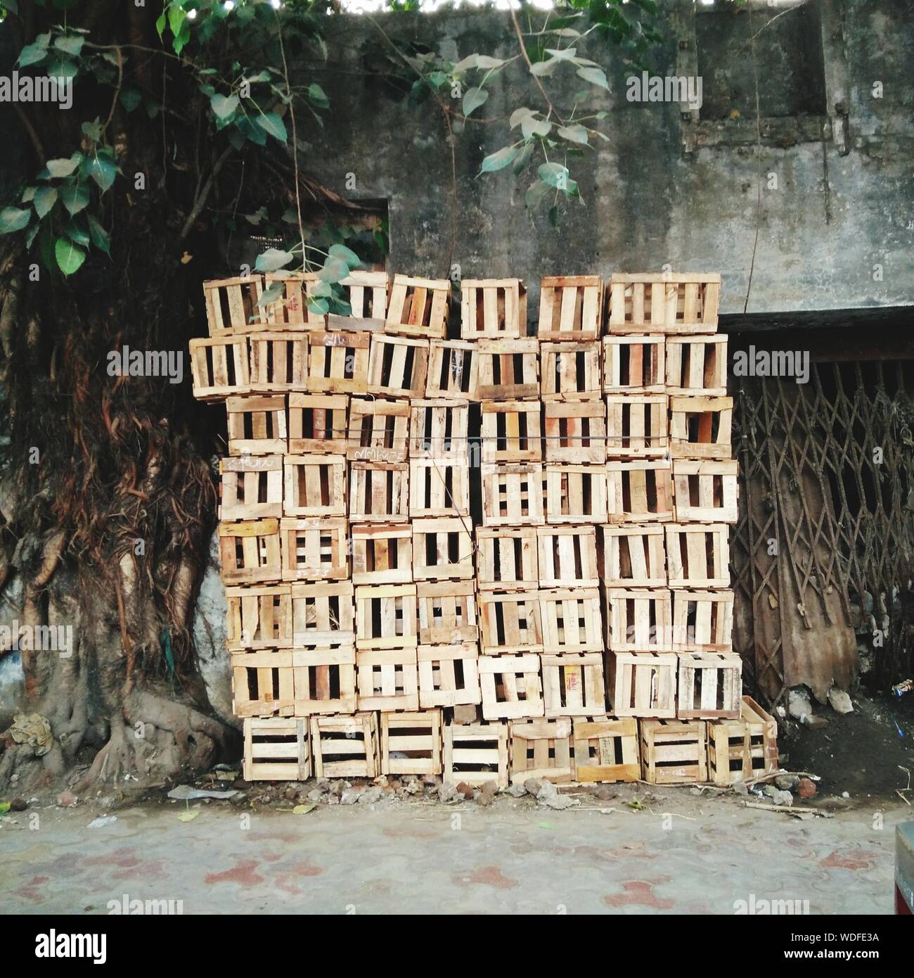 Wall of crates hi-res stock photography and images - Alamy